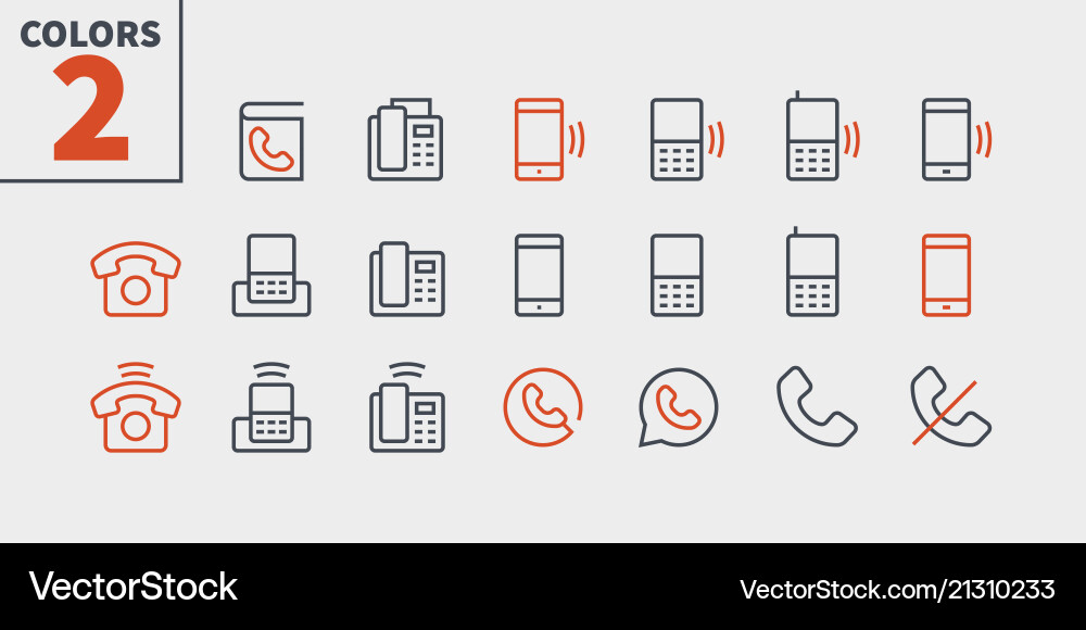 Phones ui pixel perfect well-crafted thin Vector Image