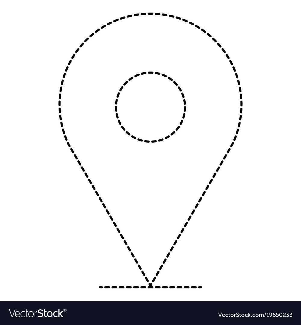 Pin pointer isolated icon Royalty Free Vector Image