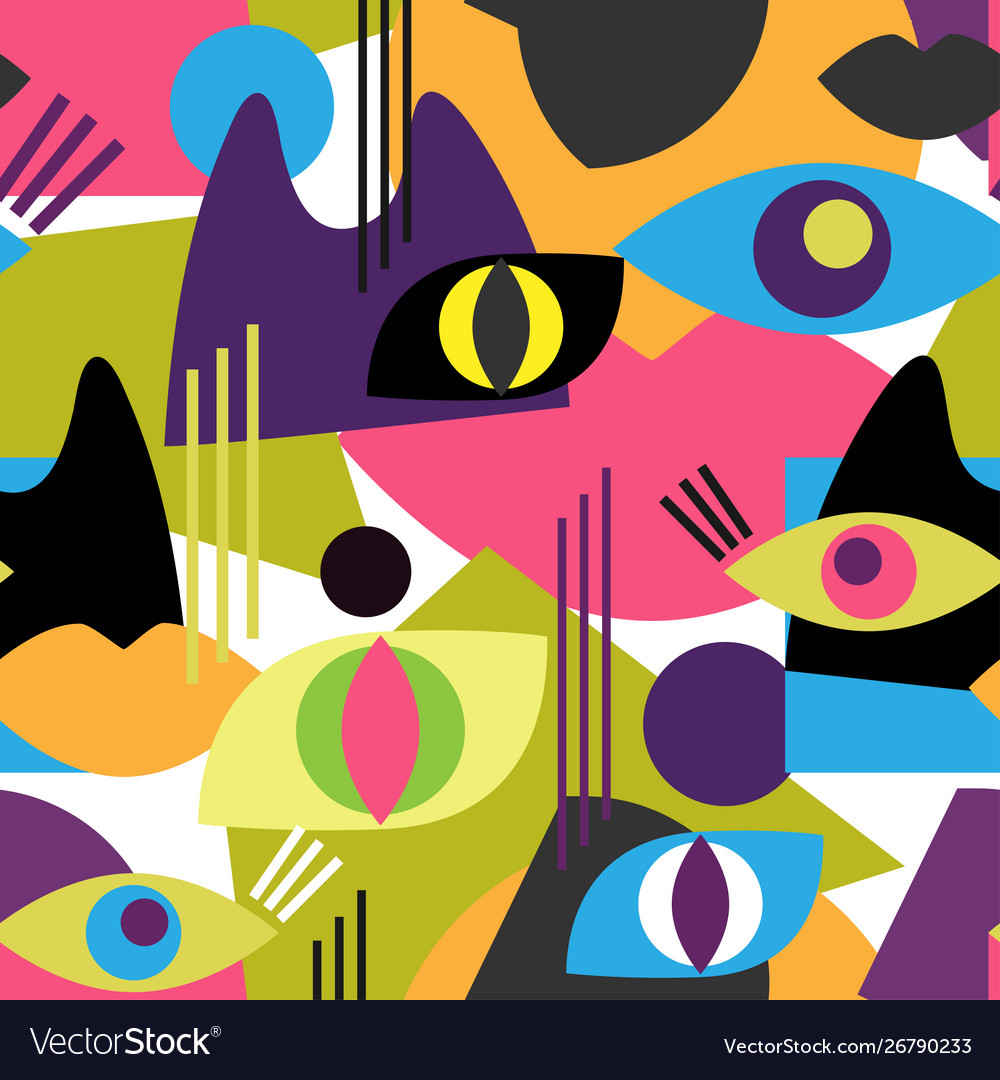 Seamless abstract pattern with abstract Royalty Free Vector