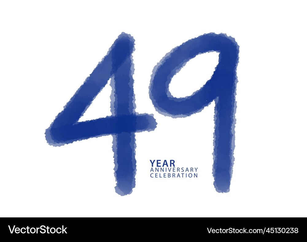 49 year anniversary celebration blue color Vector Image