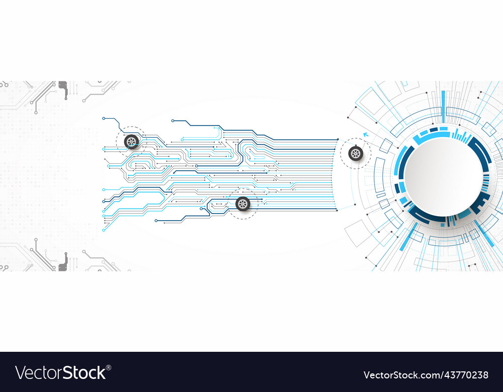 Abstract technology circuit board communication Vector Image