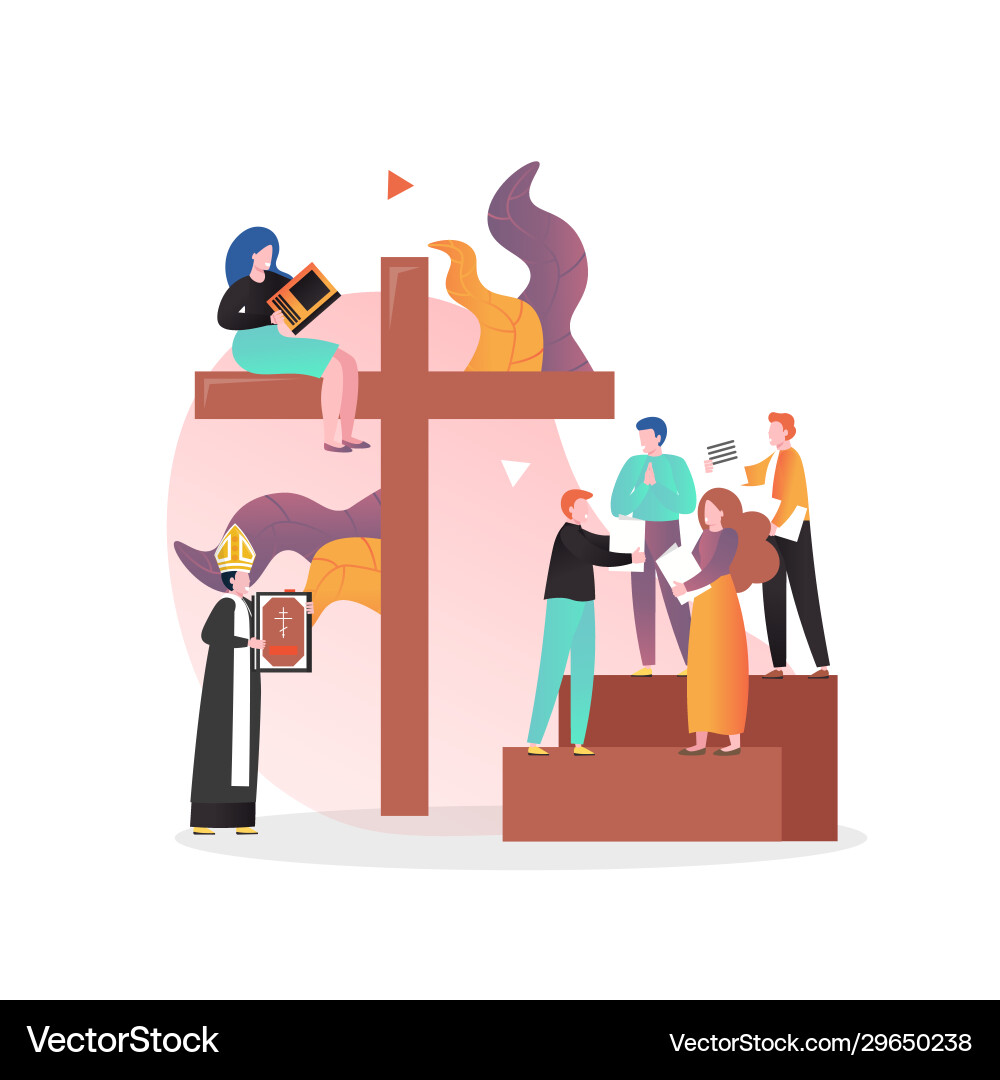 Christian religion concept for web banner Vector Image