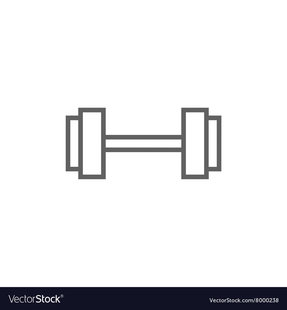 Dumbbell line icon Royalty Free Vector Image - VectorStock