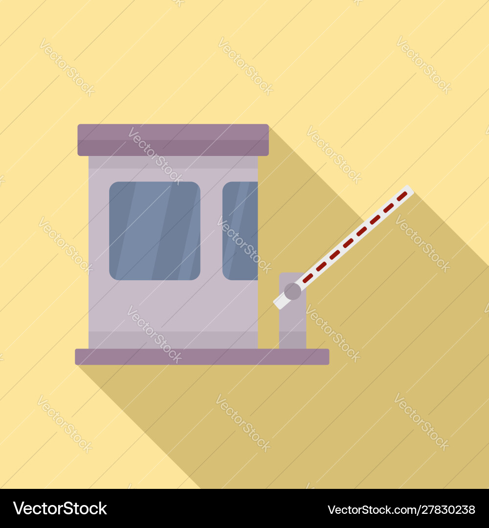 Highway toll road icon flat style Royalty Free Vector Image