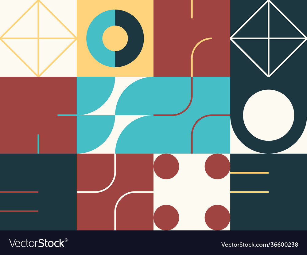 Linear shapes design geometric abstract pattern Vector Image