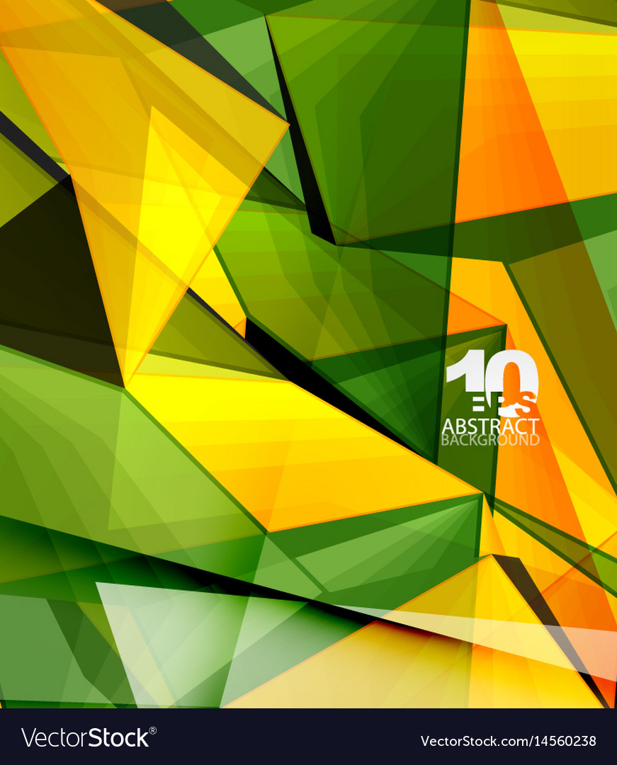 Low poly geometric 3d shape background Royalty Free Vector