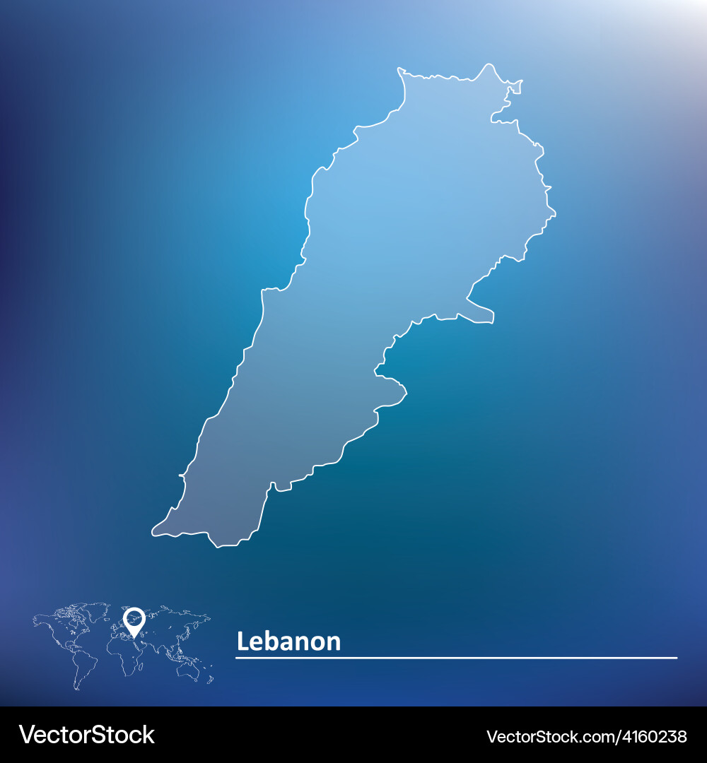 Map of lebanon Royalty Free Vector Image - VectorStock