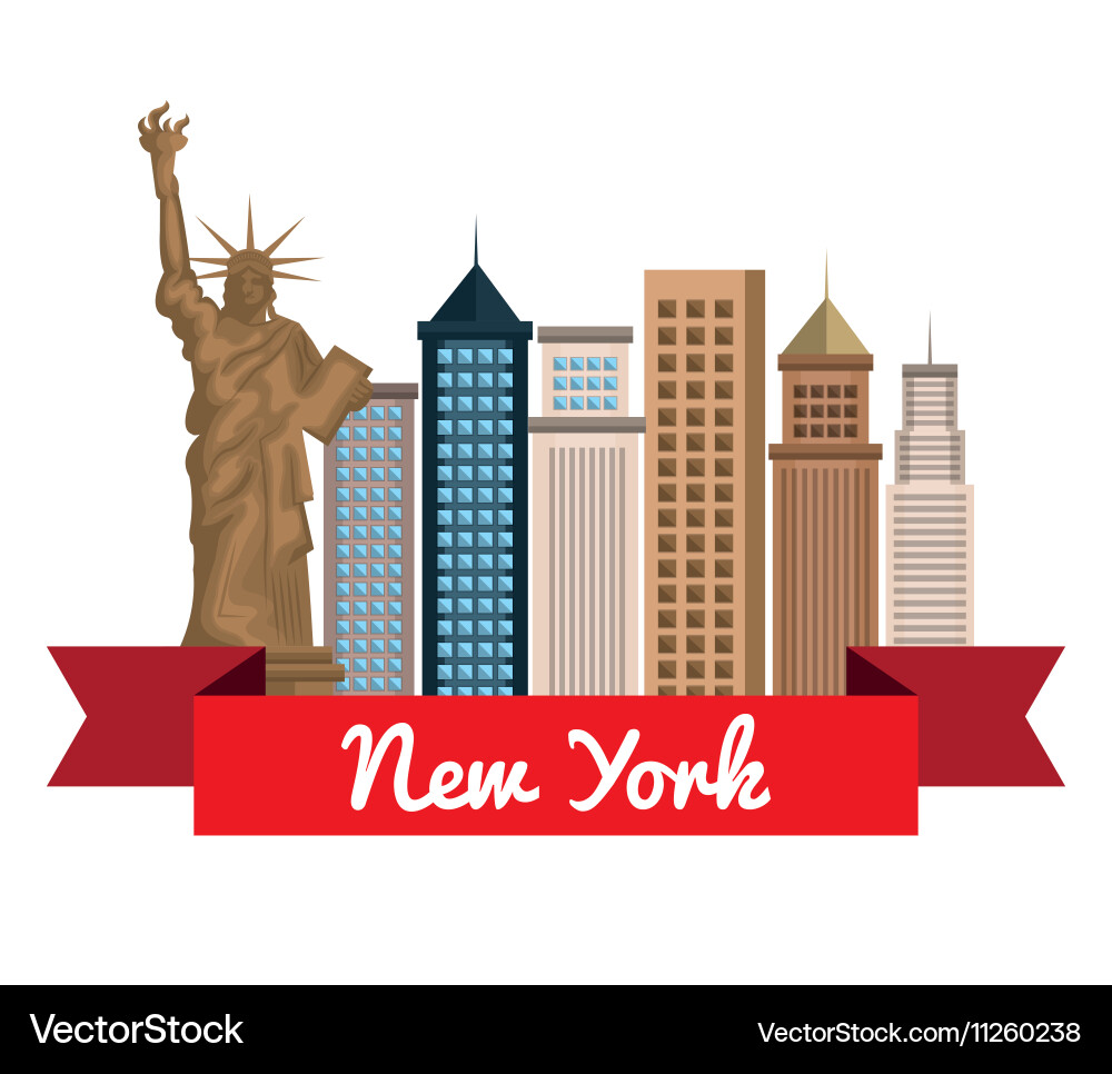 New york city cityscape Royalty Free Vector Image