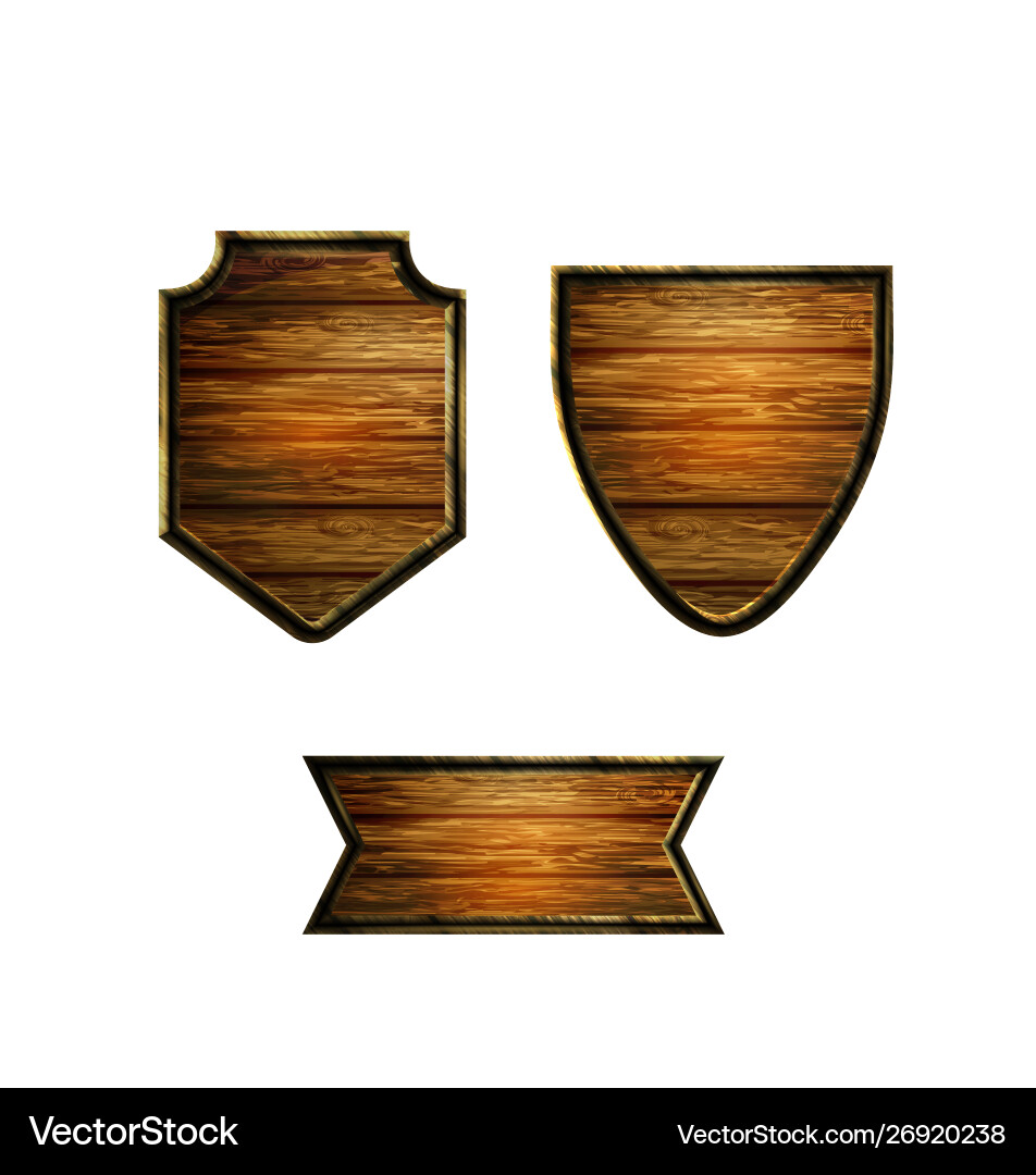 Realistic wooden signboard Royalty Free Vector Image