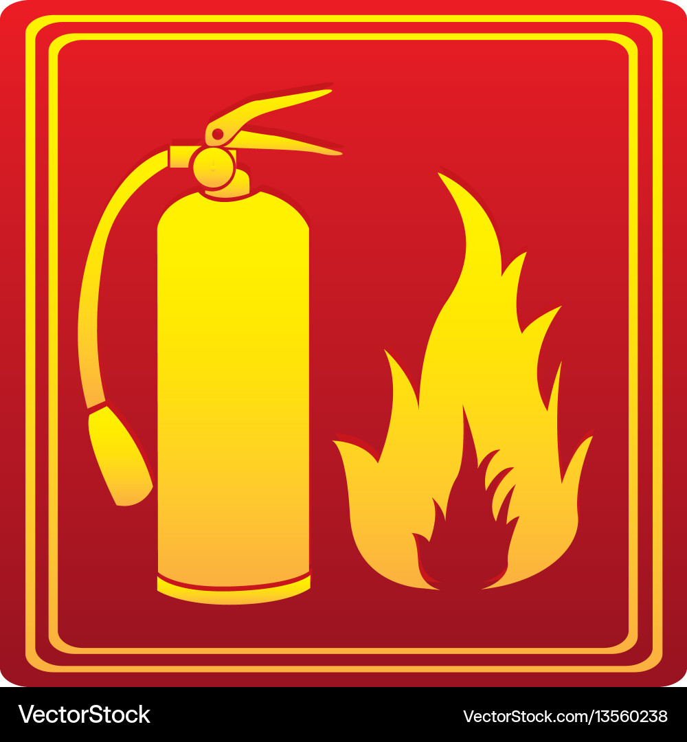 Red color signal silhouette fire flame Royalty Free Vector