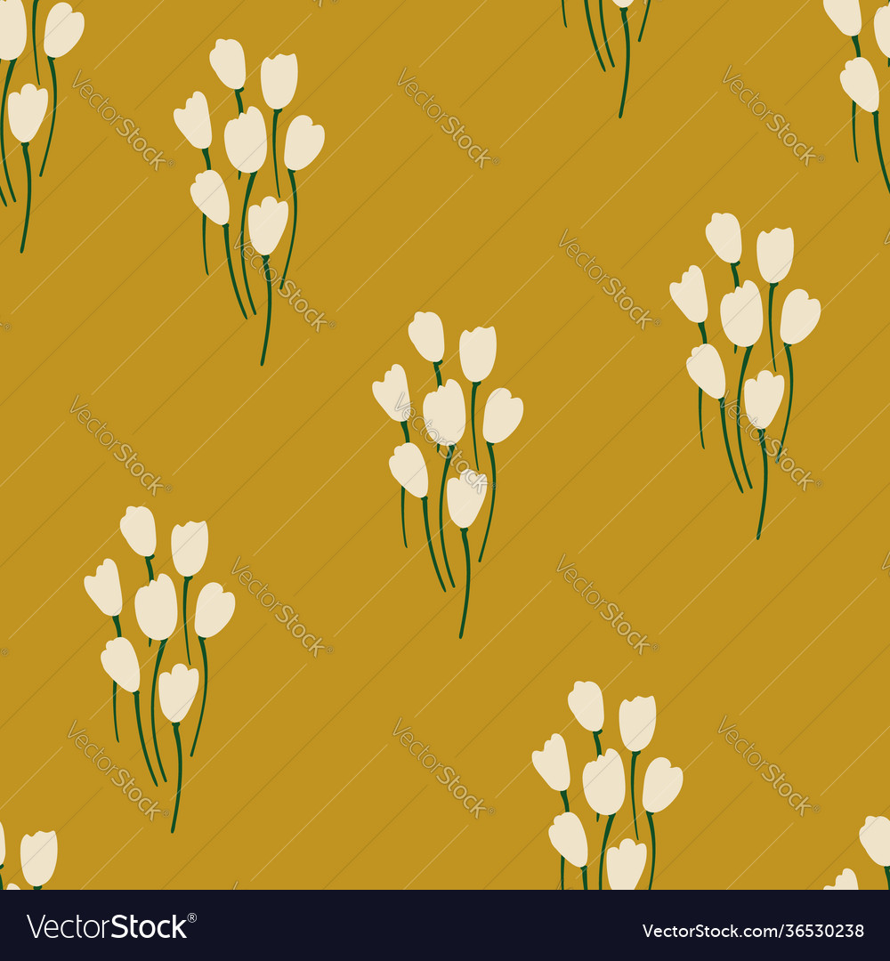 Rustic seamless pattern with flowers Royalty Free Vector