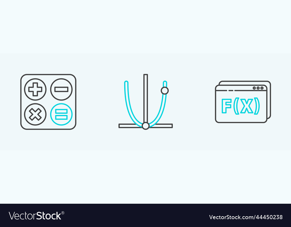 Set line function mathematical symbol calculator Vector Image Set line function mathematical symbol calculator Vector Image