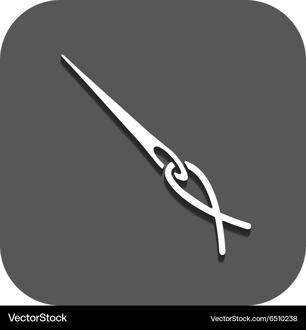 The thread with a needle icon Tailor and sewing Vector Image
