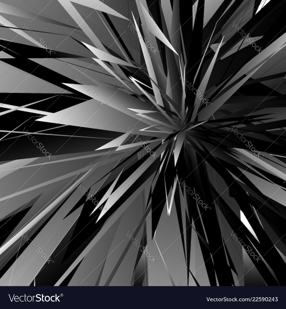 Abstract Edgy Geometric Art Monochrome Angular Vector Image