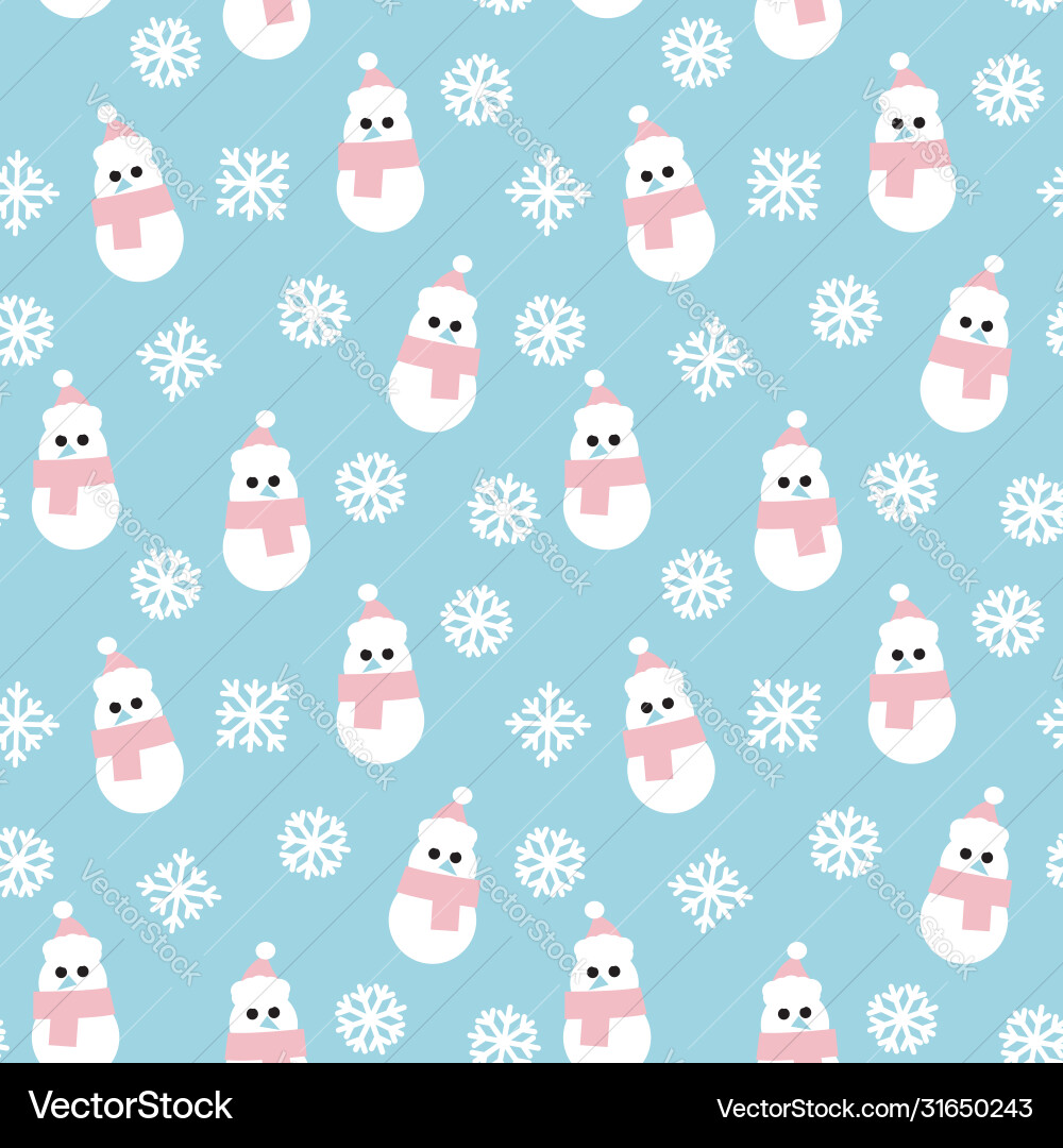 Christmas icy blue holiday seamless pattern Vector Image