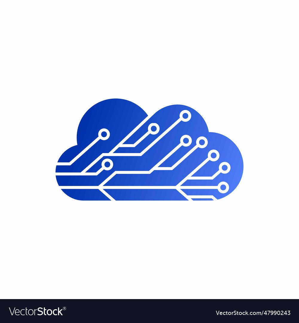 Cloud technology logo template Royalty Free Vector Image