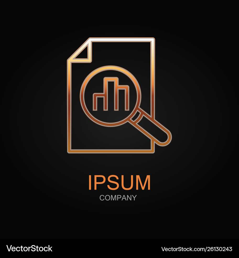 Data analysis icon design logo element Royalty Free Vector
