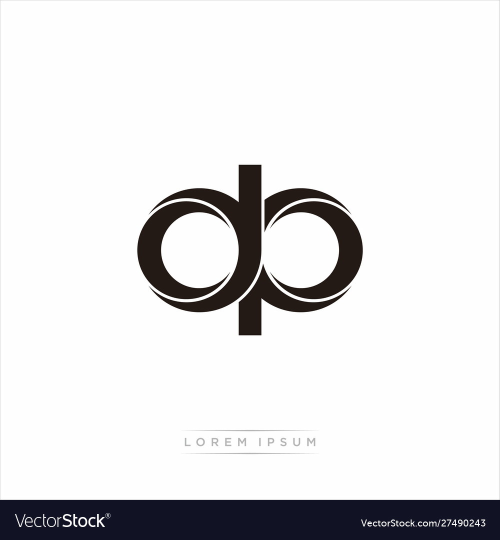 Dp initial letter split lowercase modern monogram Vector Image