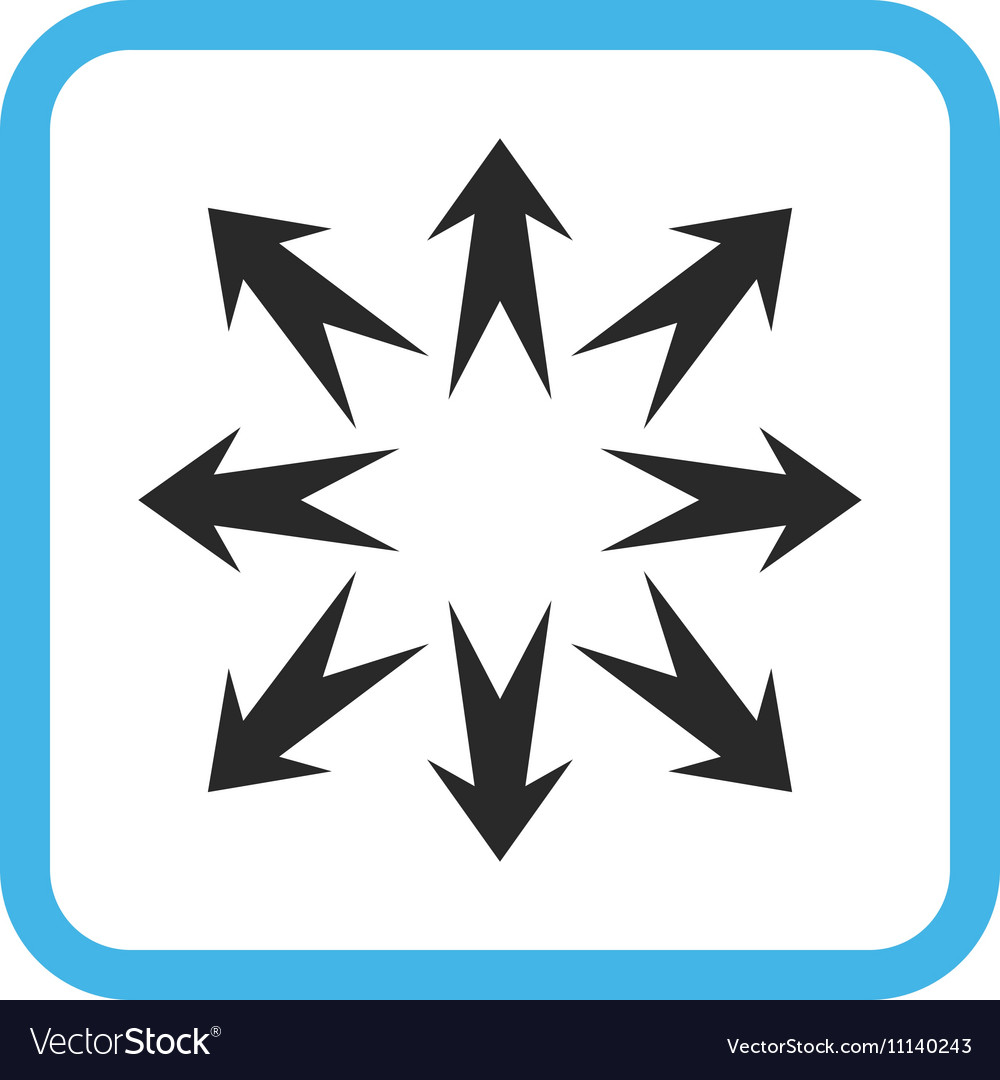 Expand arrows icon in a frame Royalty Free Vector Image Expand arrows icon in a frame Royalty Free Vector Image