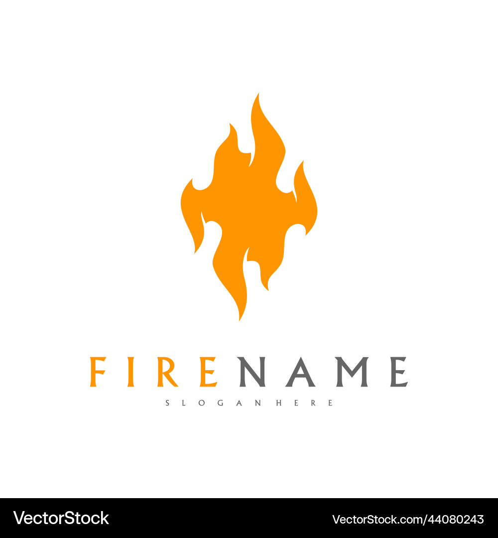 Fire flames logo design inspiration icons Vector Image
