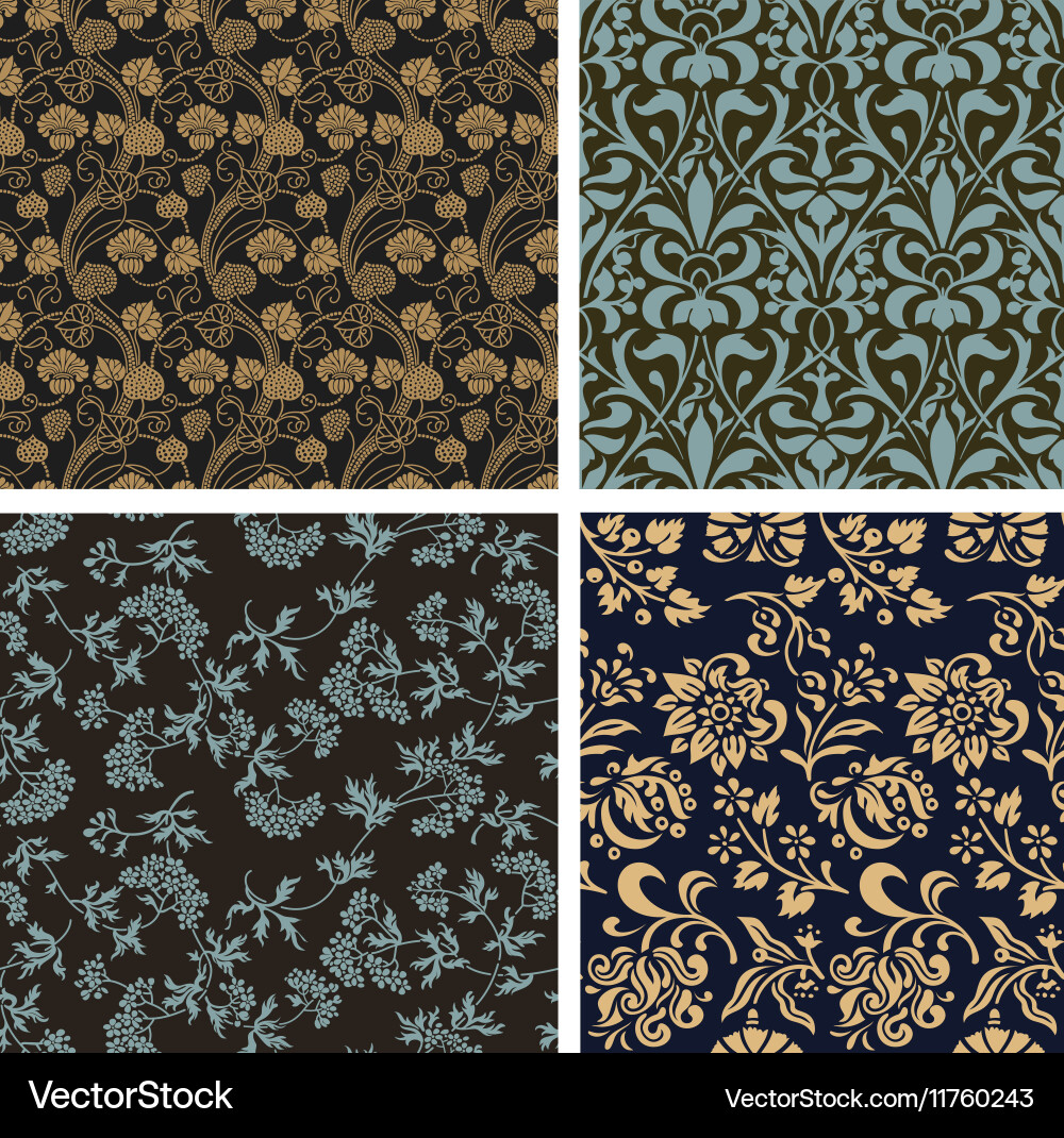 Floral design set Royalty Free Vector Image - VectorStock