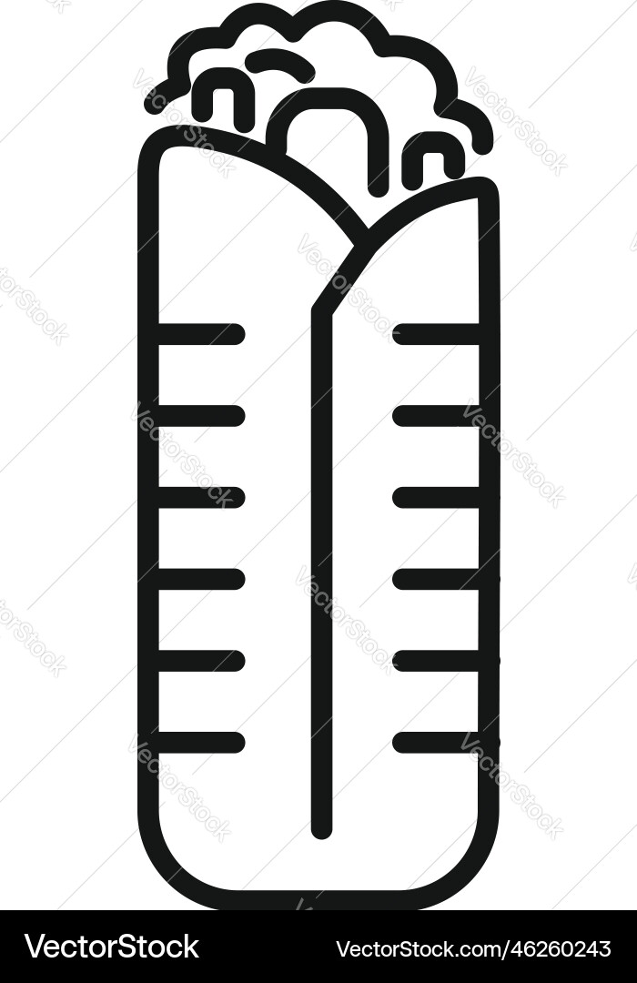 Kebab icon outline fast food Royalty Free Vector Image