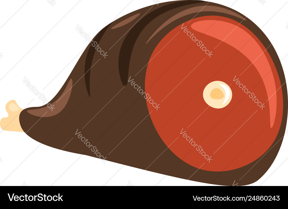 Leg cut pork that has been cured is known Vector Image