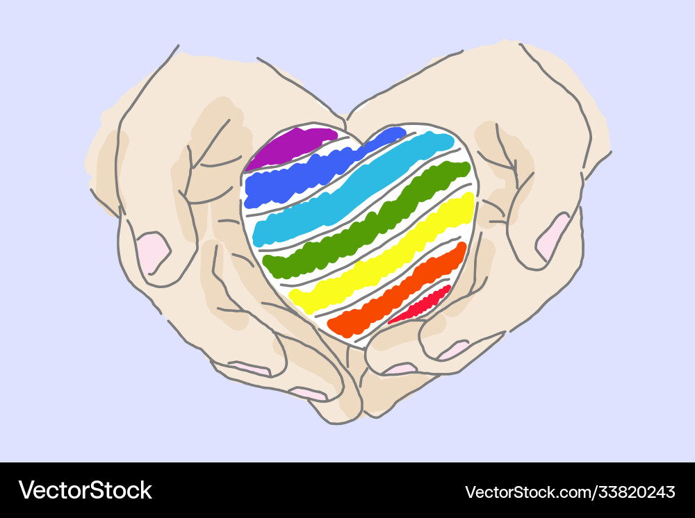 Lgbtq concept design with colorful elements in Vector Image