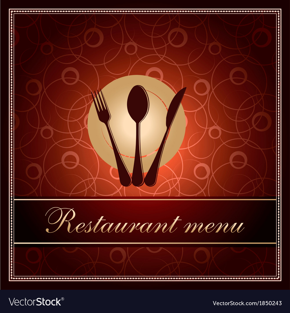 Luxury template for a restaurant menu Royalty Free Vector