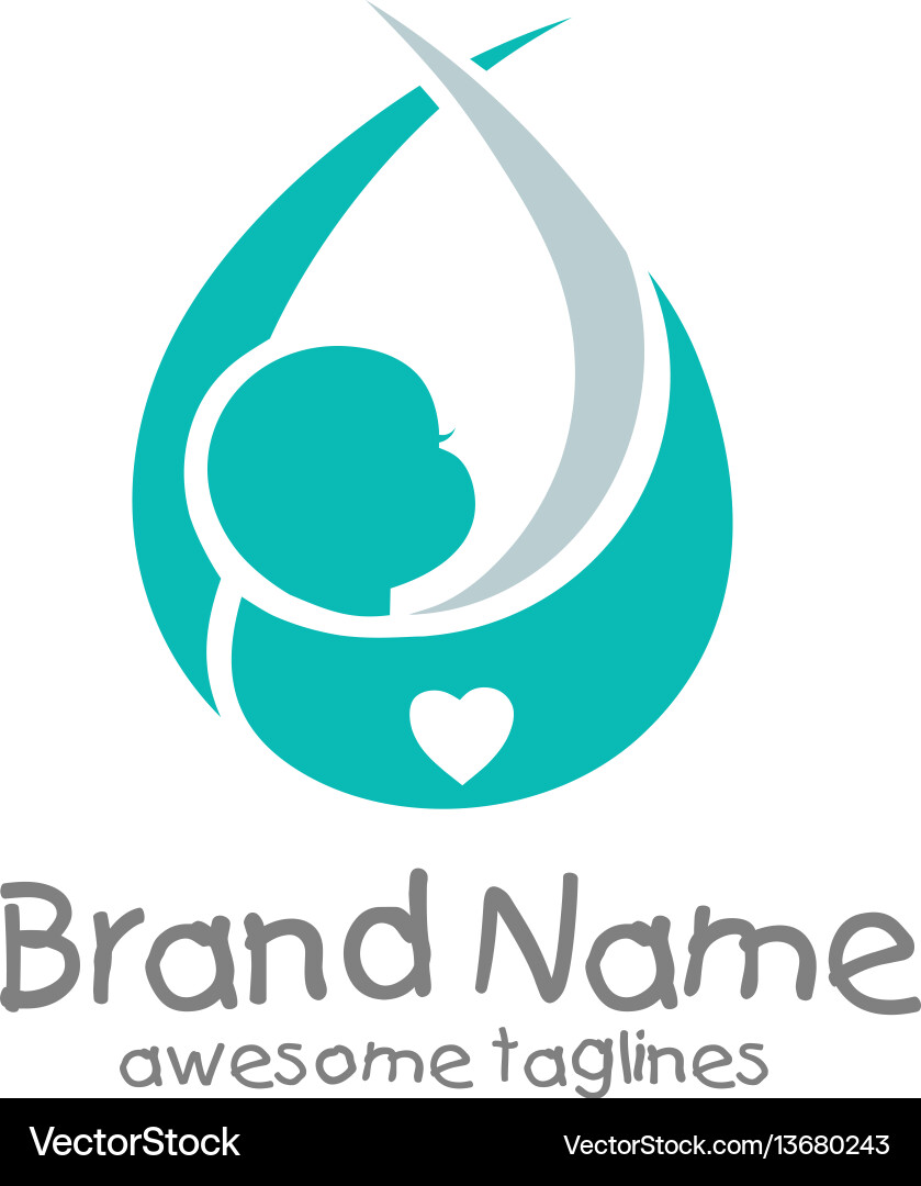 Newborn baby logo Royalty Free Vector Image - VectorStock
