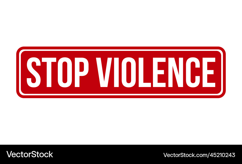 Stop violence rubber stamp seal Royalty Free Vector Image