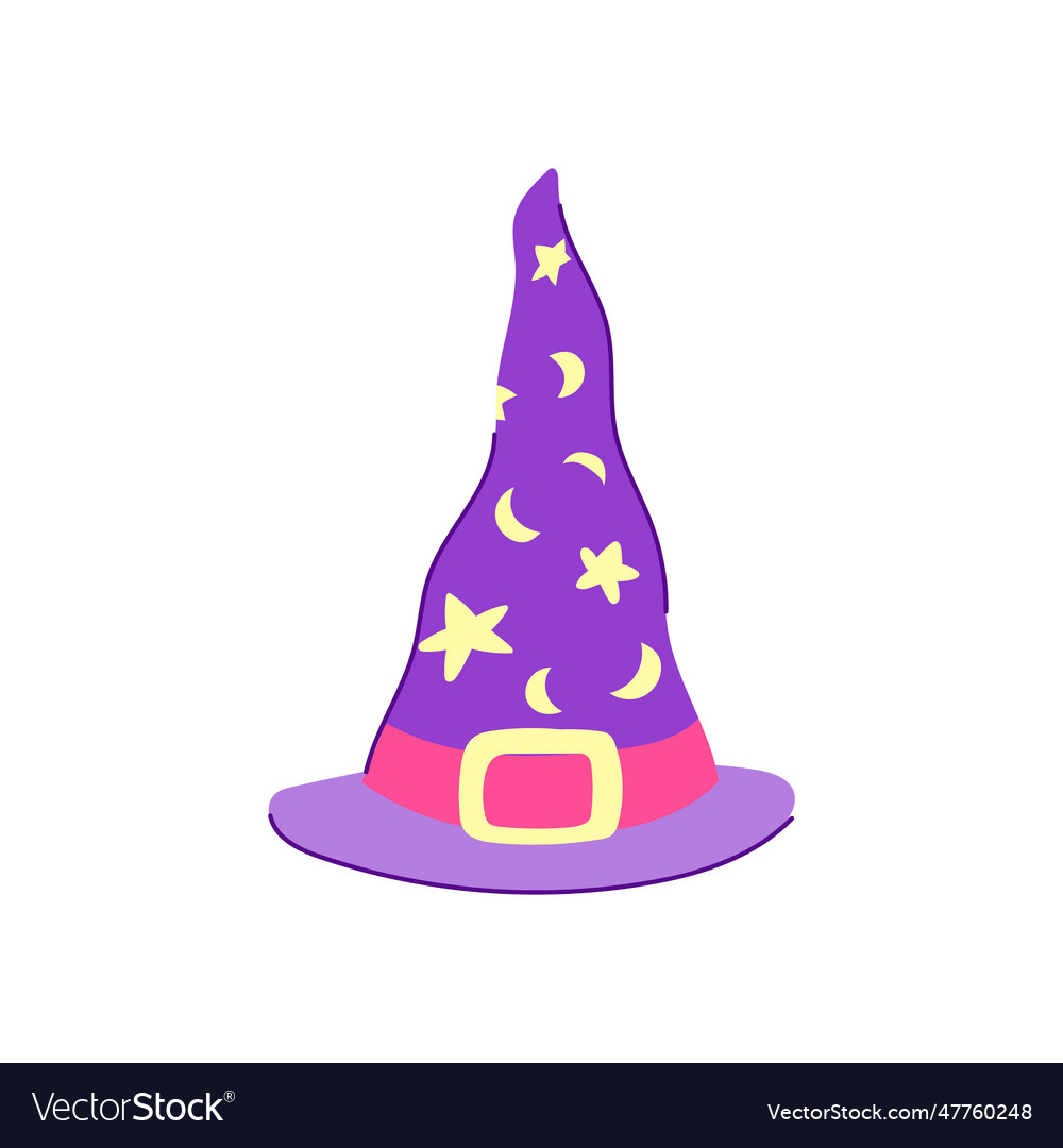 Black wizard hat cartoon Royalty Free Vector Image Black wizard hat cartoon Royalty Free Vector Image