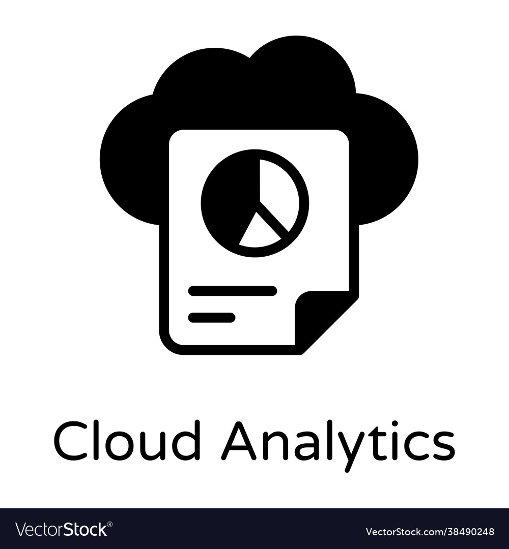 Cloud analytics Royalty Free Vector Image - VectorStock