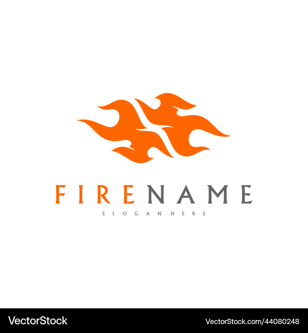 Fire flames logo design inspiration icons Vector Image