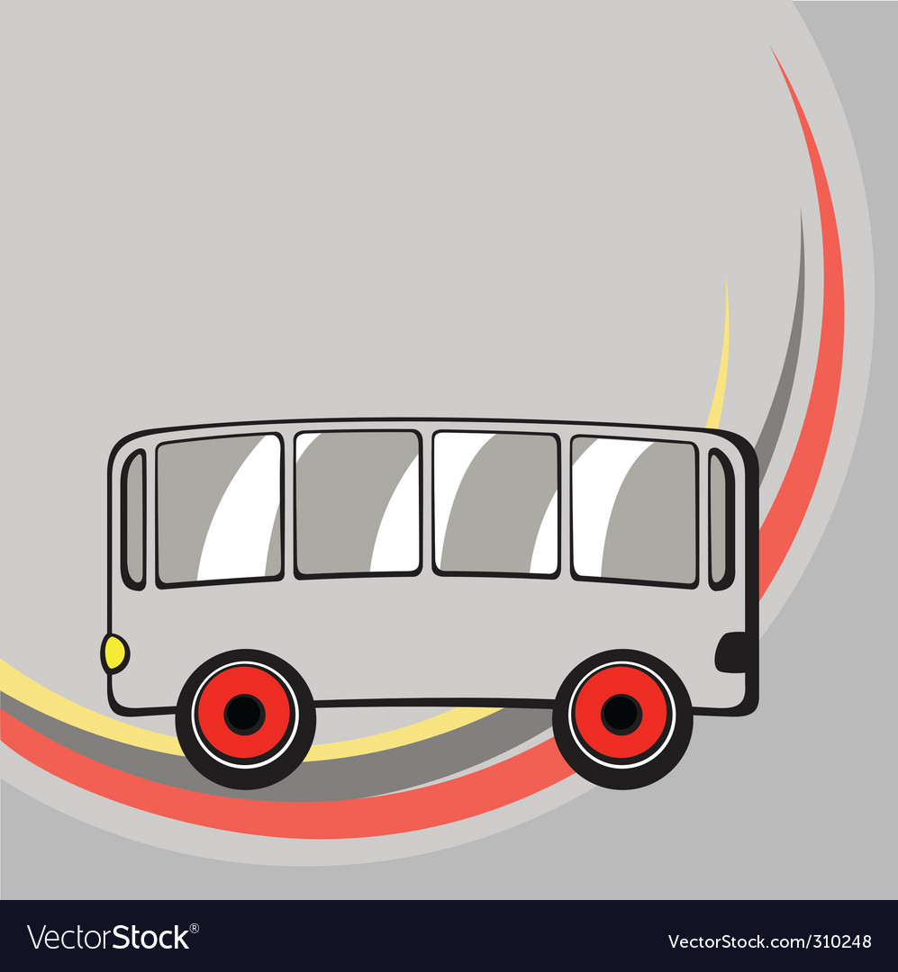 Funny bus Royalty Free Vector Image - VectorStock