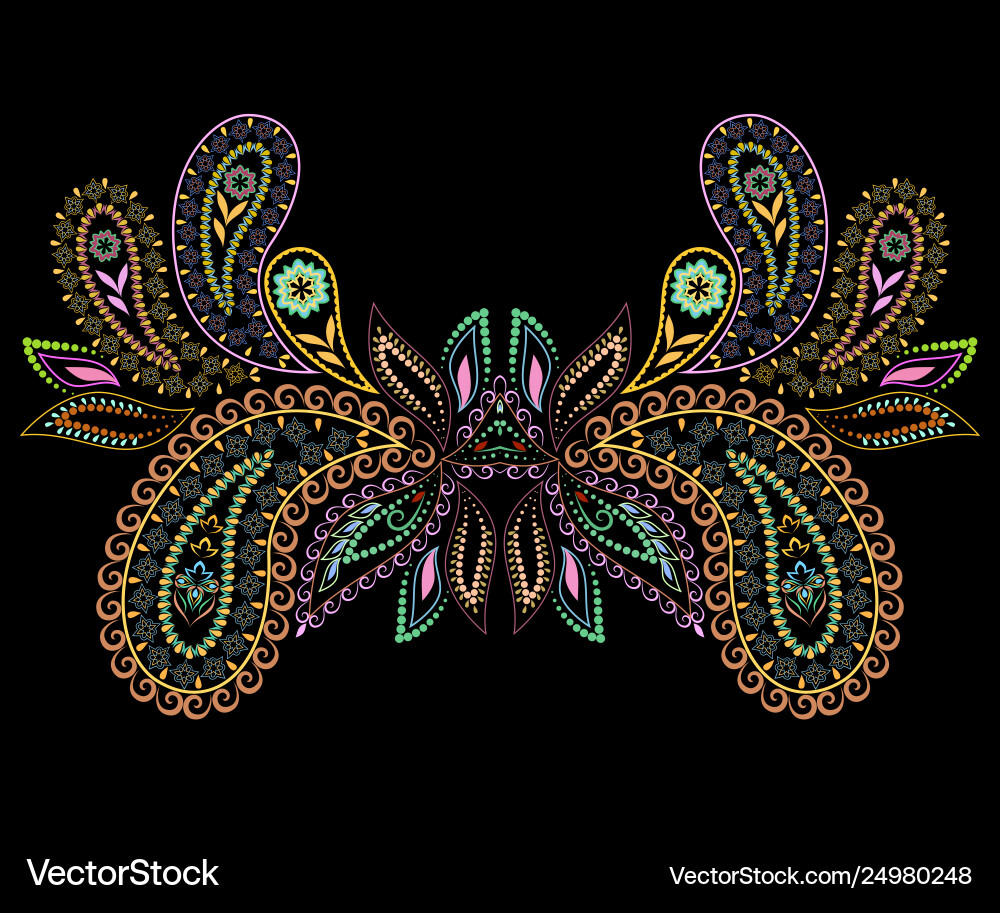 Neckline - ornamental ethnic design Royalty Free Vector