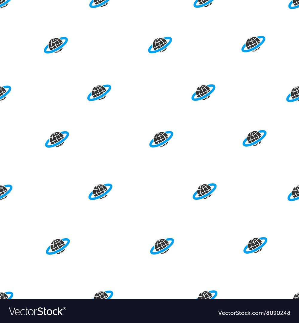 Planetary ring flat seamless pattern Royalty Free Vector