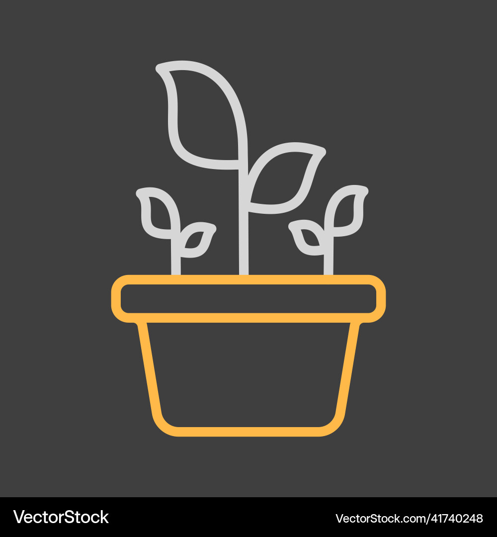 Plant in the pot icon graph symbol Royalty Free Vector Image