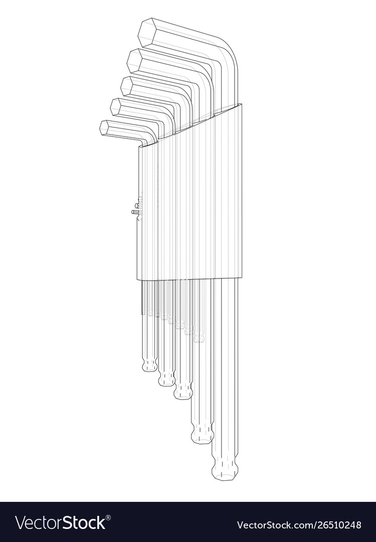 Set hexagon tools Royalty Free Vector Image - VectorStock