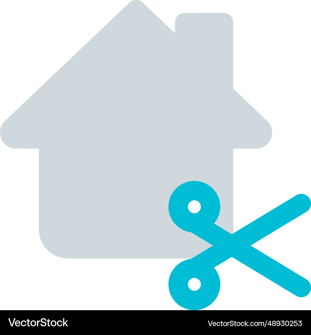 Barber at home service isolated on a white Vector Image