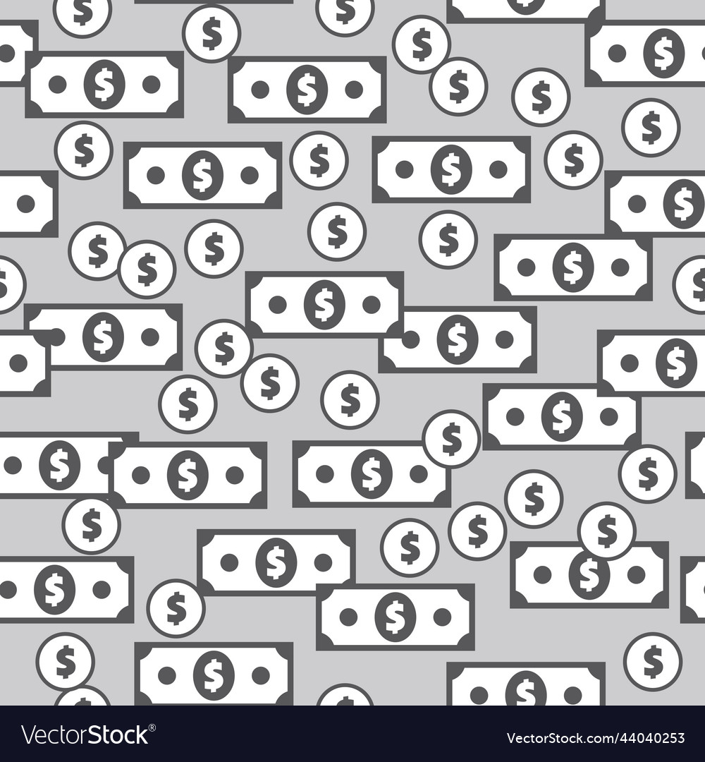 Dollar banknotes seamless pattern Royalty Free Vector Image