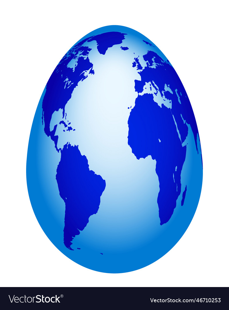 Easter globe egg Royalty Free Vector Image - VectorStock