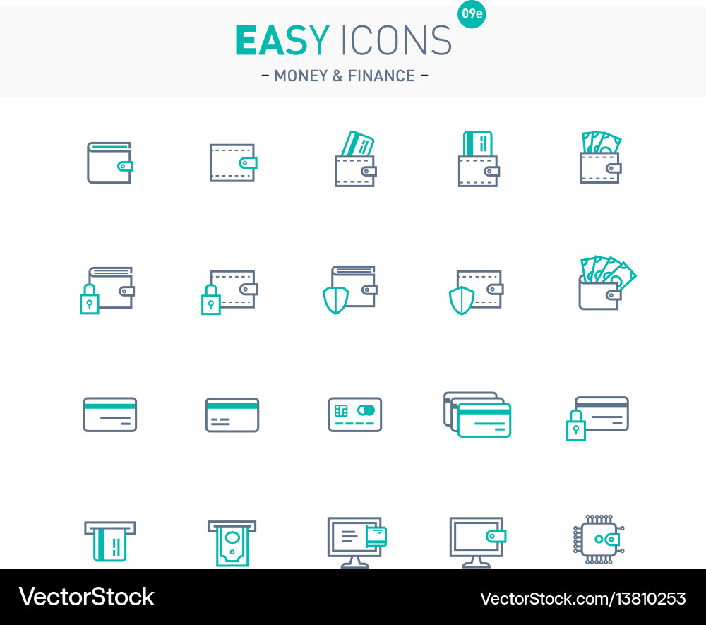 Easy icons 09e money Royalty Free Vector Image