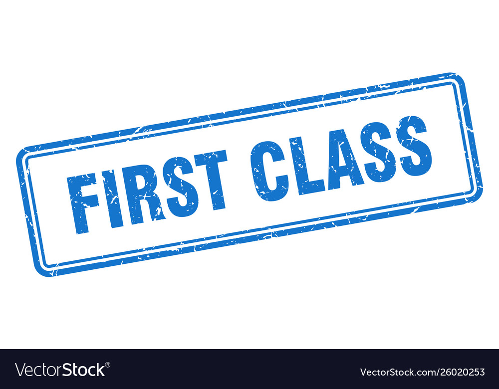 First class Royalty Free Vector Image - VectorStock
