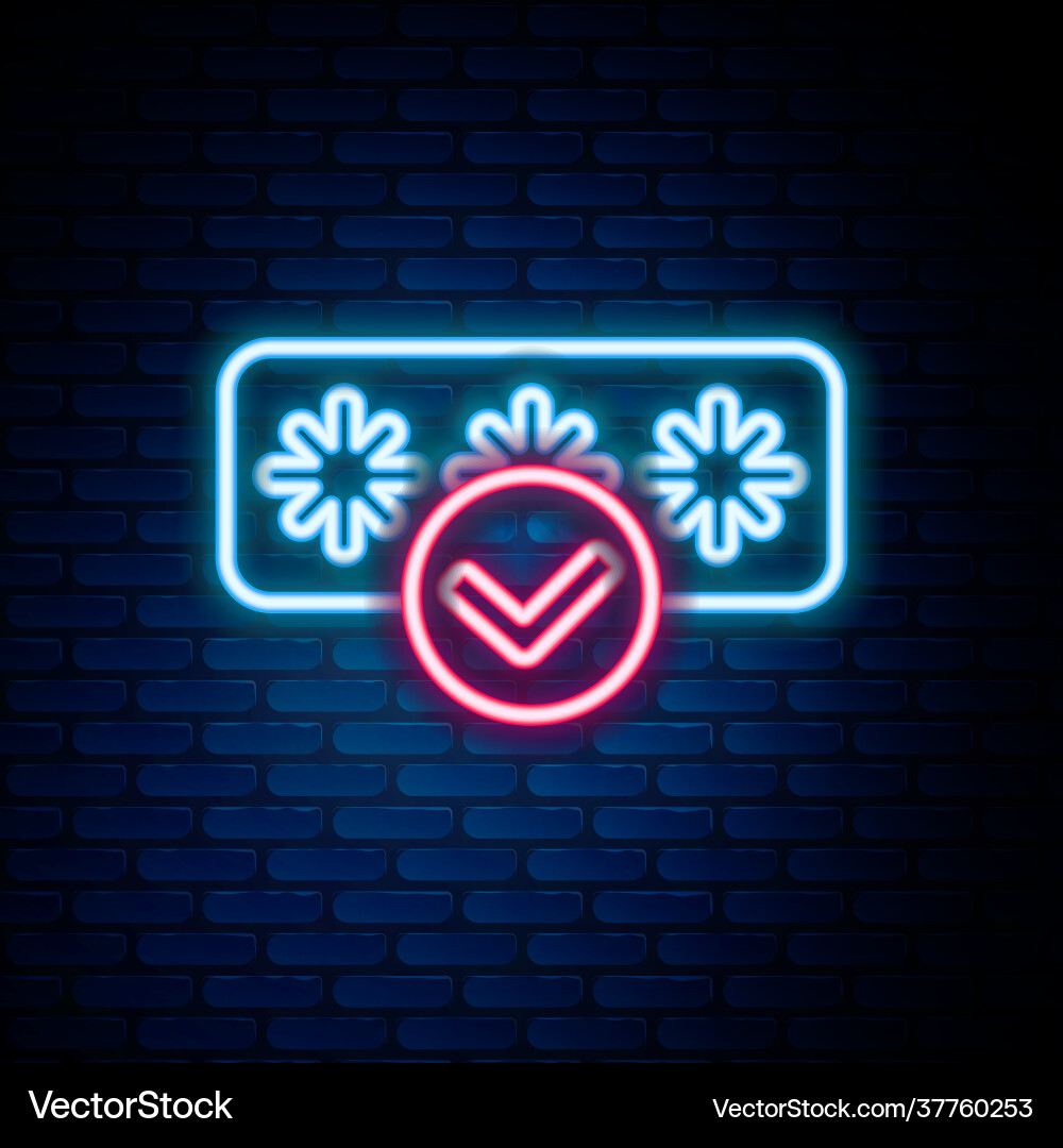 Glowing neon line password protection and safety Vector Image