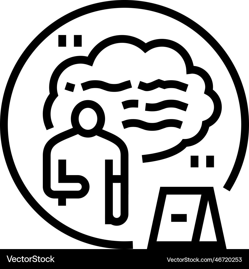 Hearsay evidence crime line icon Royalty Free Vector Image