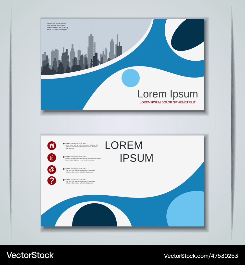 Modern business visiting card design template Vector Image