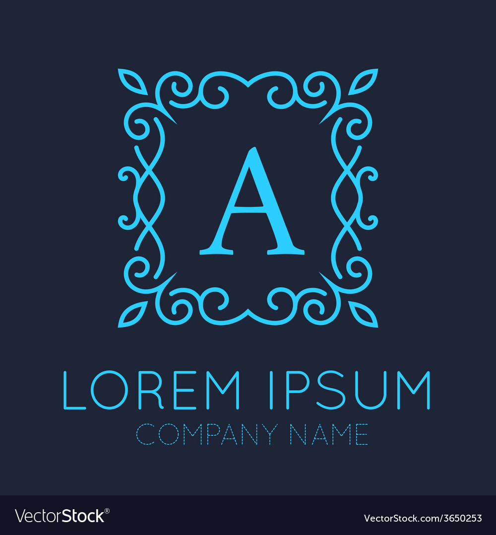 Monogram logo design Royalty Free Vector Image