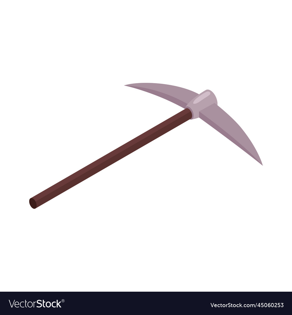 Pickaxe mining tool composition Royalty Free Vector Image