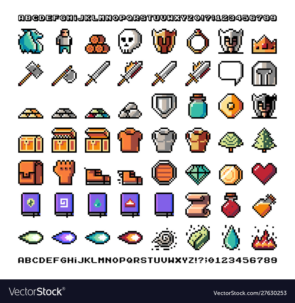 Pixel object art Royalty Free Vector Image - VectorStock